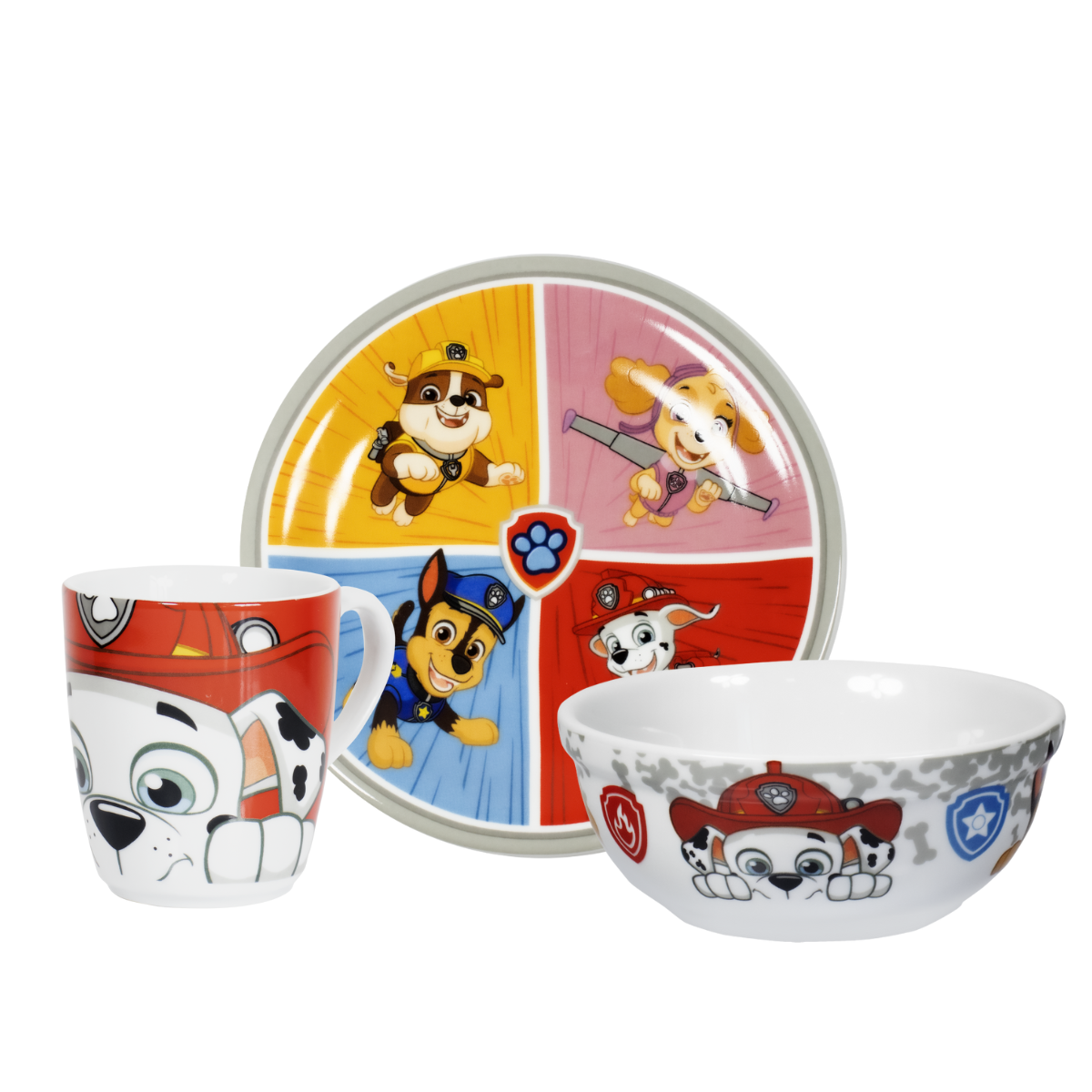 Aparelho Infantil 3 Peças Porcelana Schmidt - Dec. Patrulha Canina ...