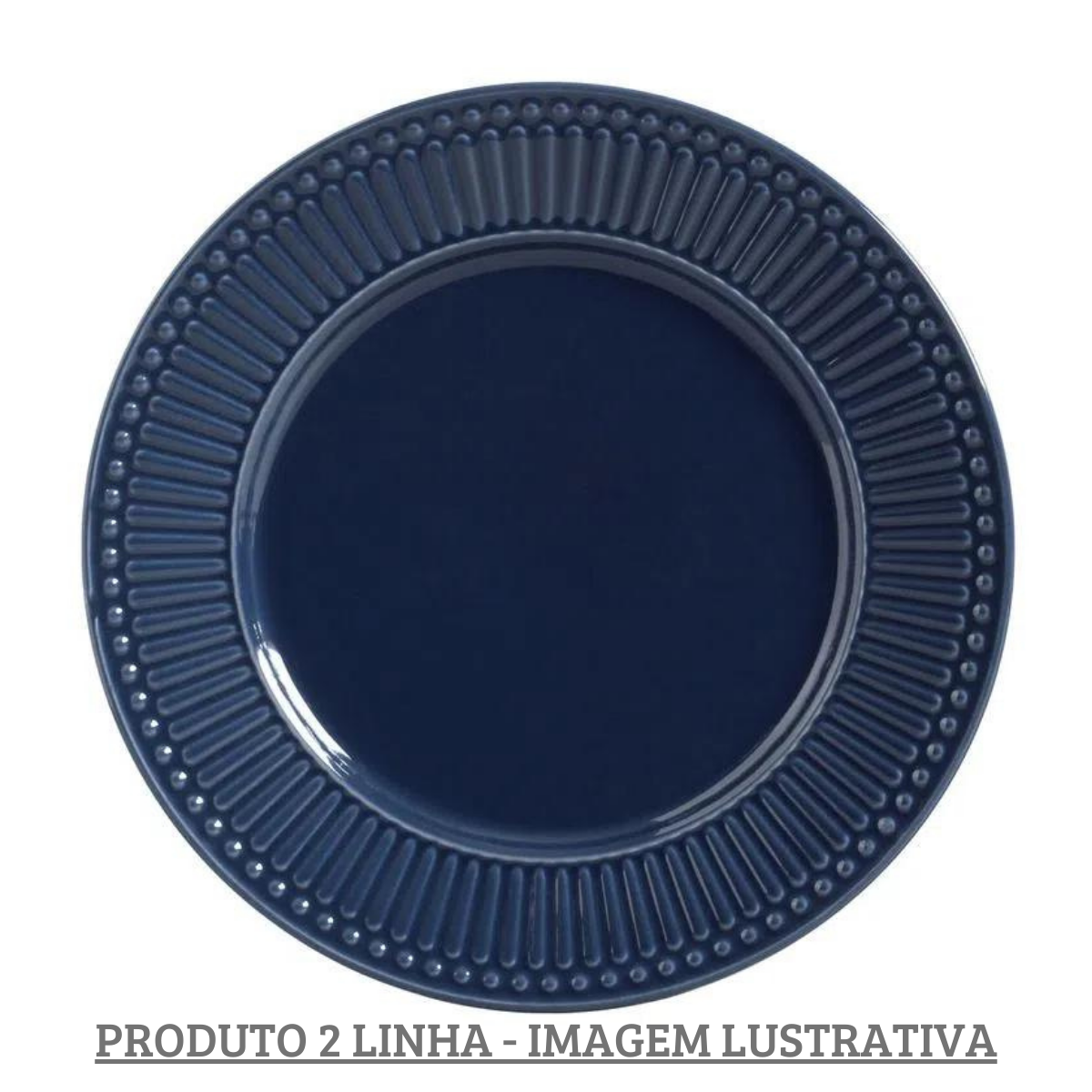 Prato Raso 26cm Roma Deep Blue - Porto Brasil 2° LINHA - PORTO BRASIL