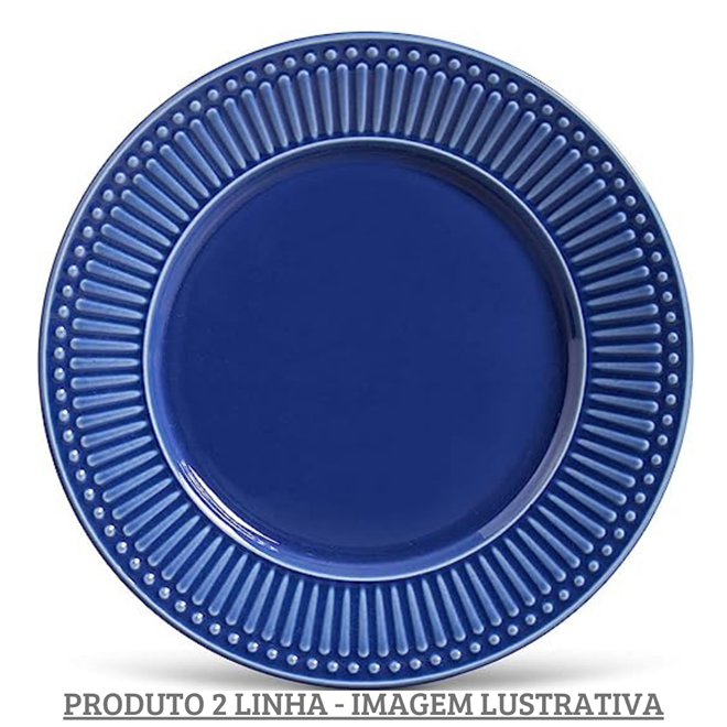 Prato Raso 26cm Roma Azul Navy - Porto Brasil 2° LINHA - PORTO BRASIL