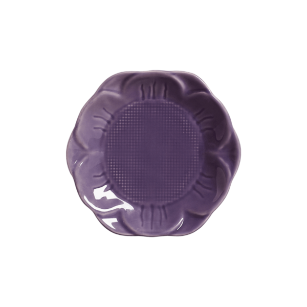 Prato Sobremesa 19cm Roxo Romantic Flowers - Scalla - SCALLA